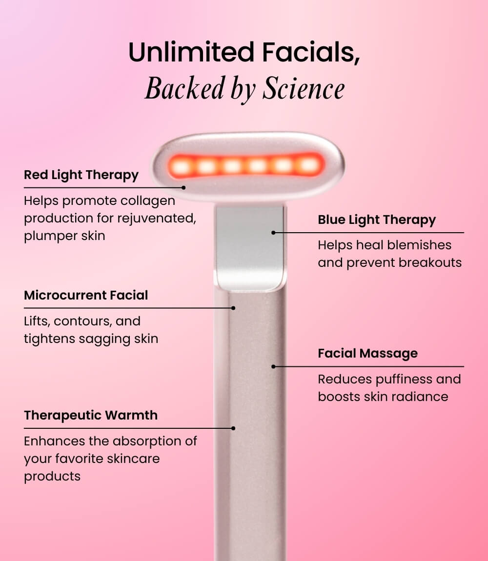 Red Light Therapy Face Wand | Laduora Velve Pro LED Skincare Wand